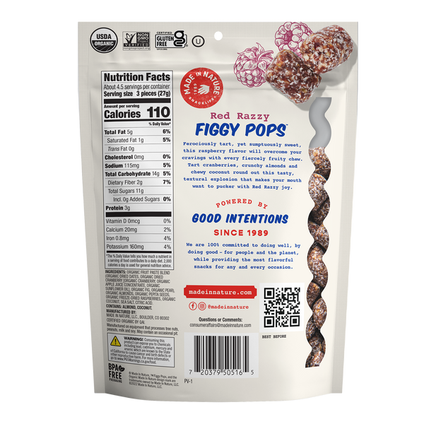 Buy Red Razzy Figgy Pops | Made In Nature