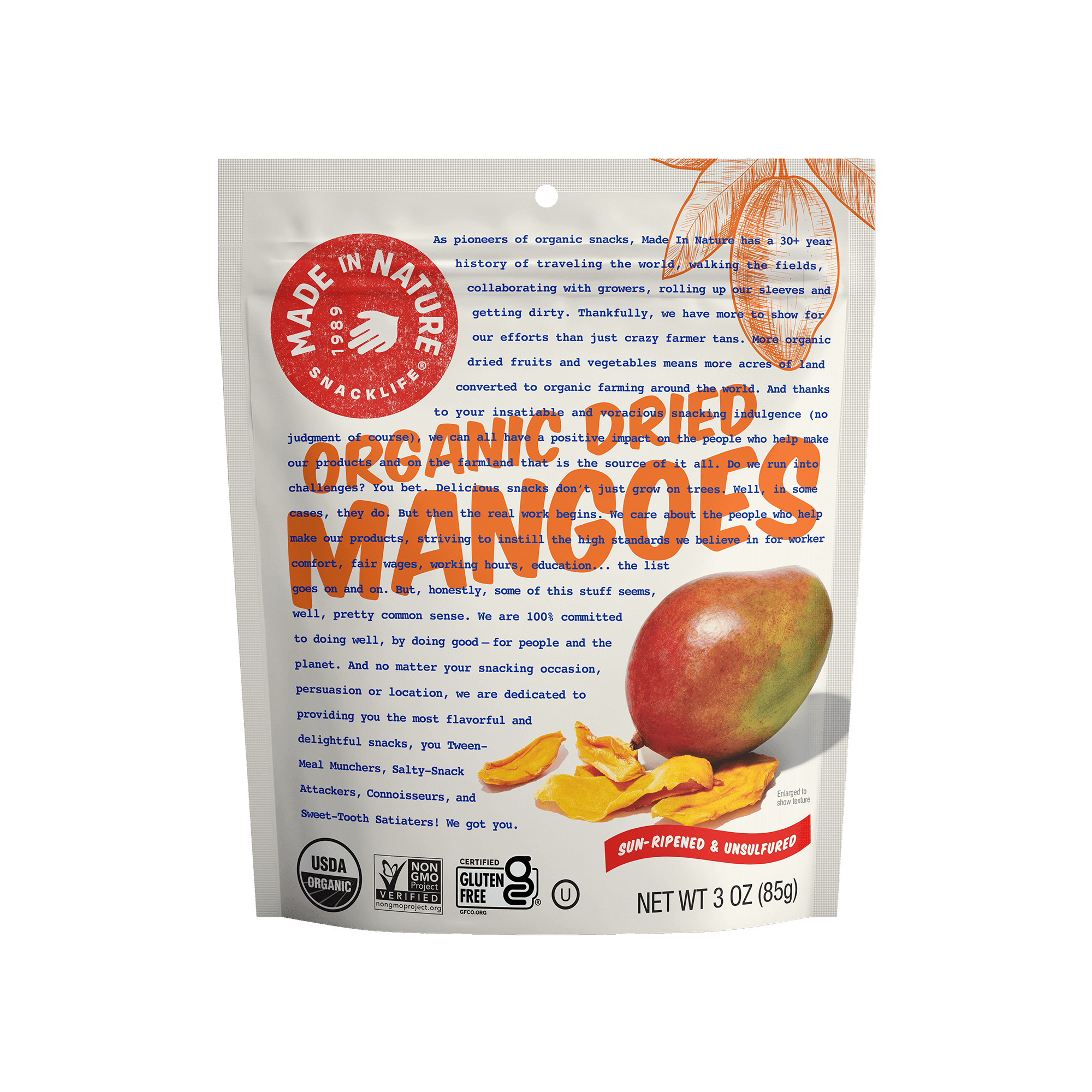 Buy Dried Mangoes: Organic Tree-Ripened Snacks – Made In Nature